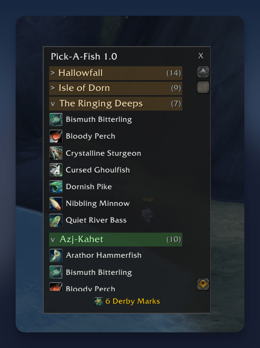 Pick-a-Fish - World of Warcraft Addons - CurseForge
