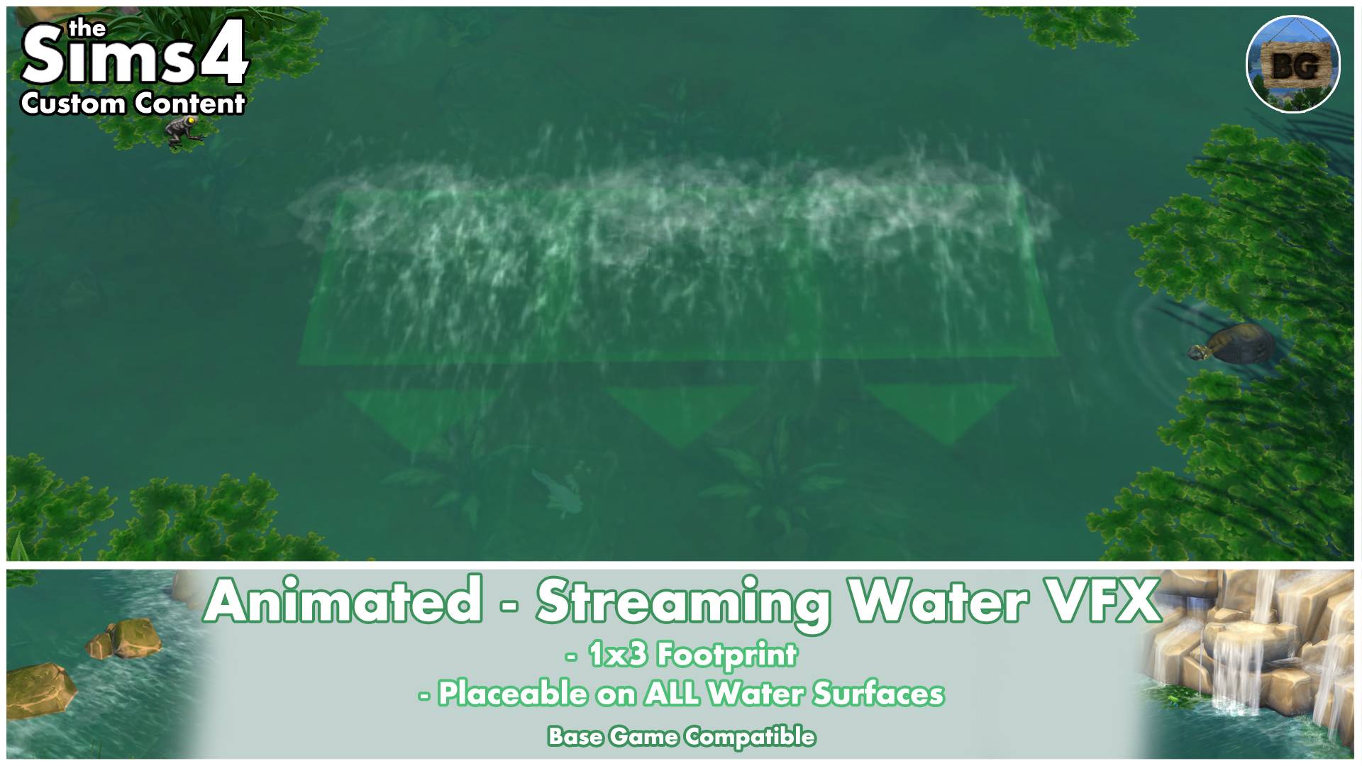 Animated Streaming Water VFX ~ Pond ~ River ~ Flow ~ Creek - The Sims 4 ...
