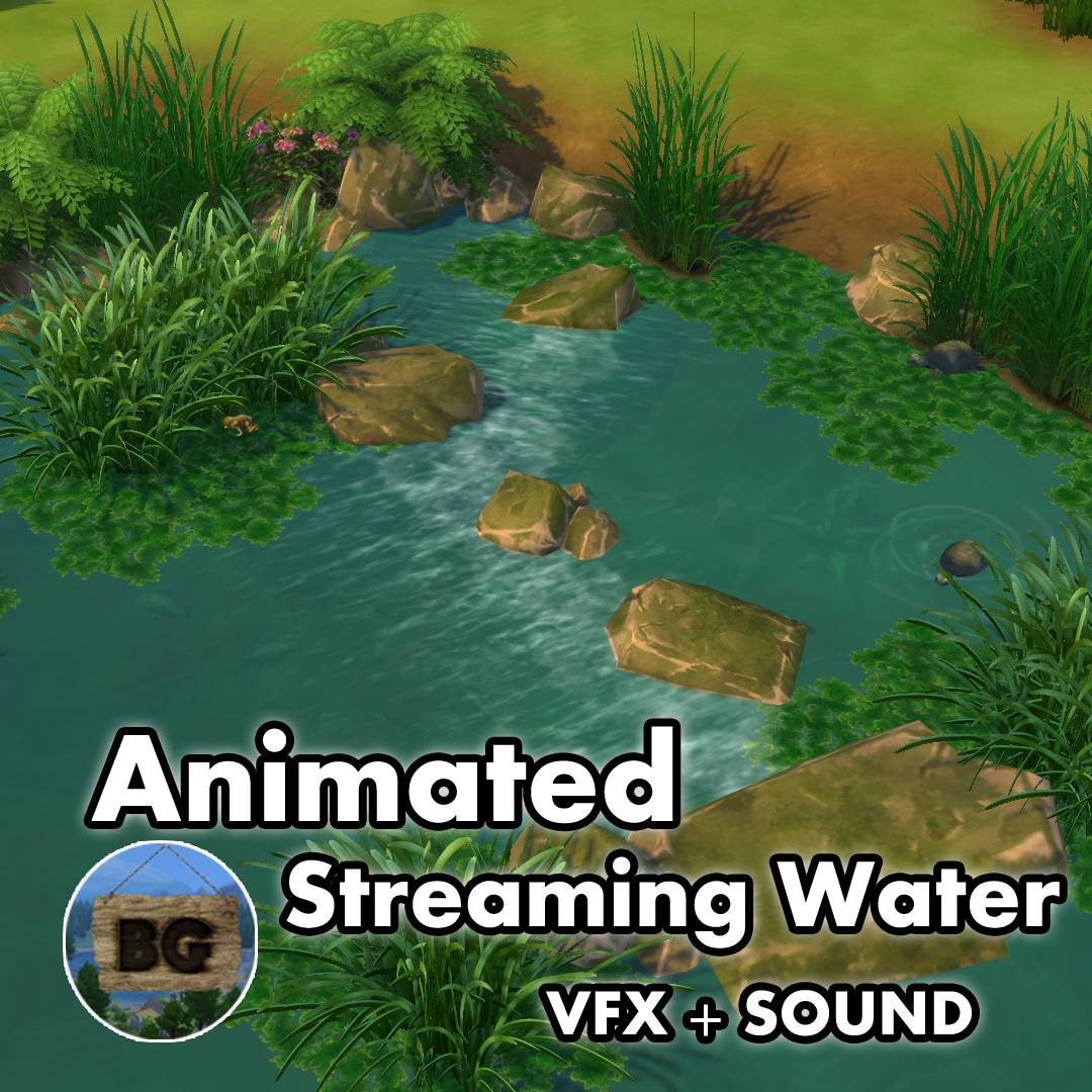 Animated Streaming Water VFX ~ Pond ~ River ~ Flow ~ Creek - The Sims 4 ...