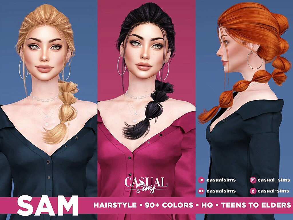 CasualSims - Sam Hairstyle - The Sims 4 Create a Sim - CurseForge