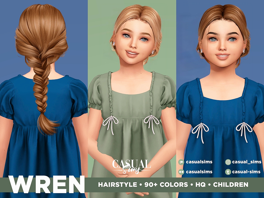 CasualSims - Wren Hairstyle Children - The Sims 4 Create a Sim - CurseForge