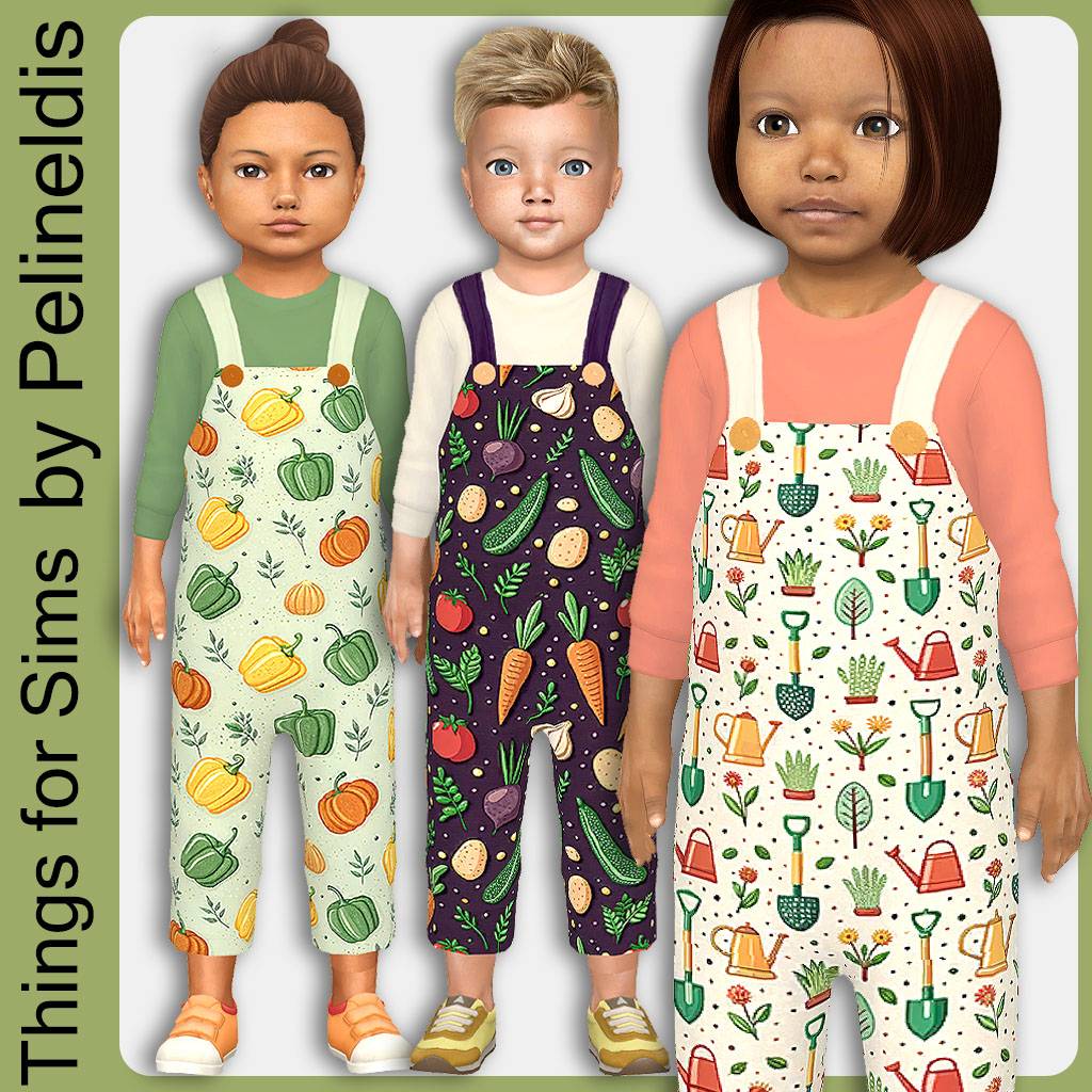 Toddler Garden Vegetables Overall - The Sims 4 Create a Sim - CurseForge