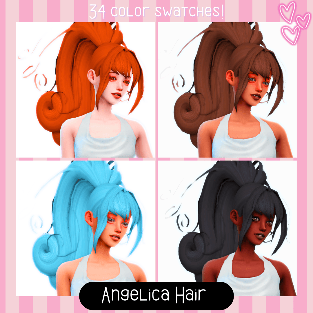 [JBTN] Angelica Hair - Gallery - The Sims 4 Create a Sim - CurseForge