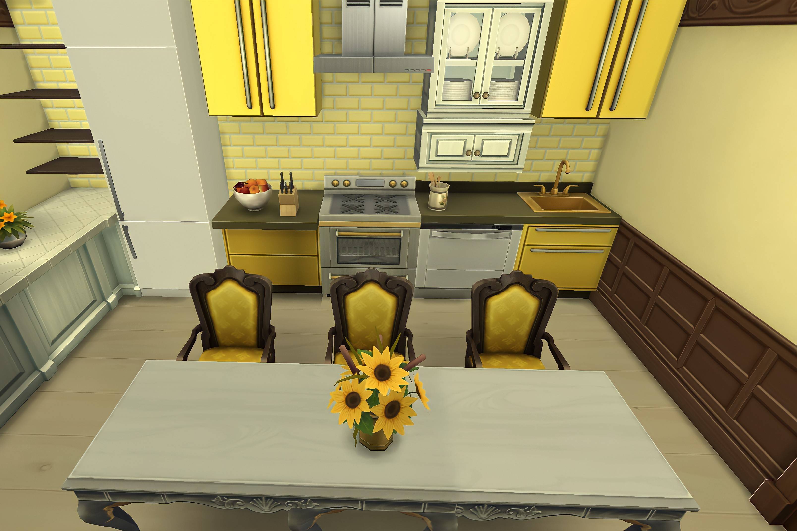 Yellowish Kitchen - The Sims 4 Rooms / Lots - CurseForge