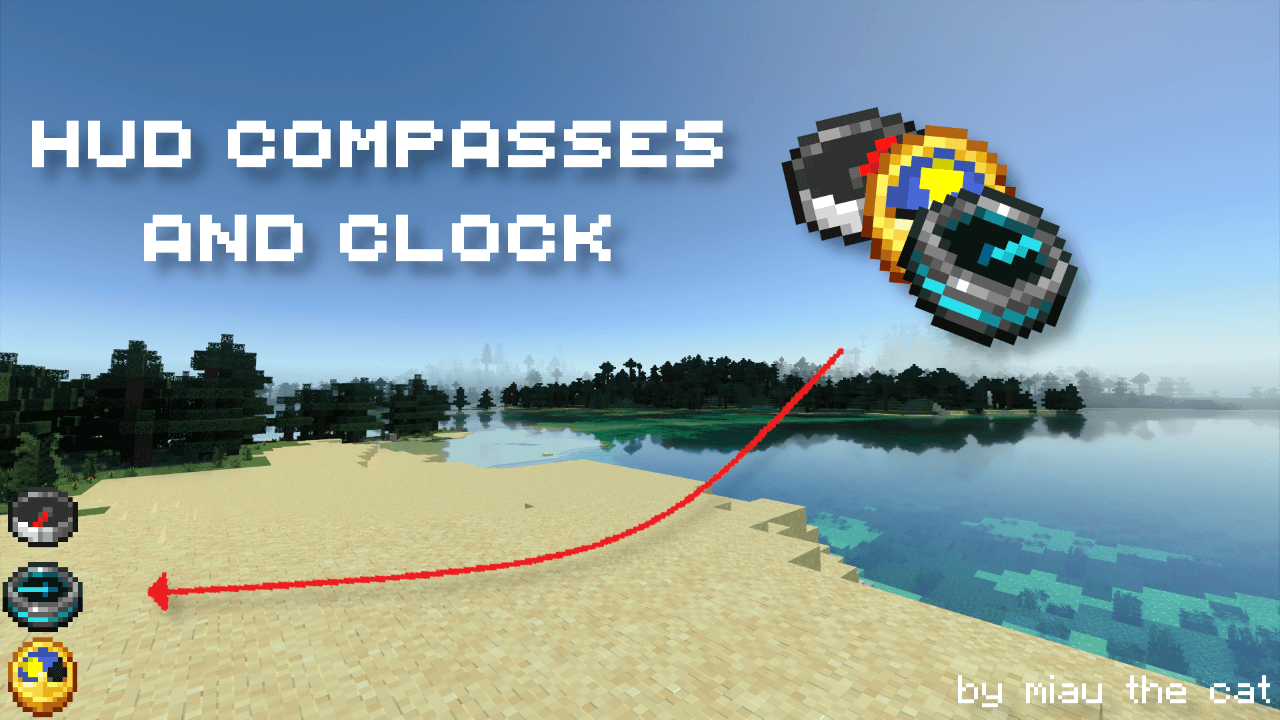 HUD Compasses & Clock - Minecraft Bedrock Texture Packs - CurseForge
