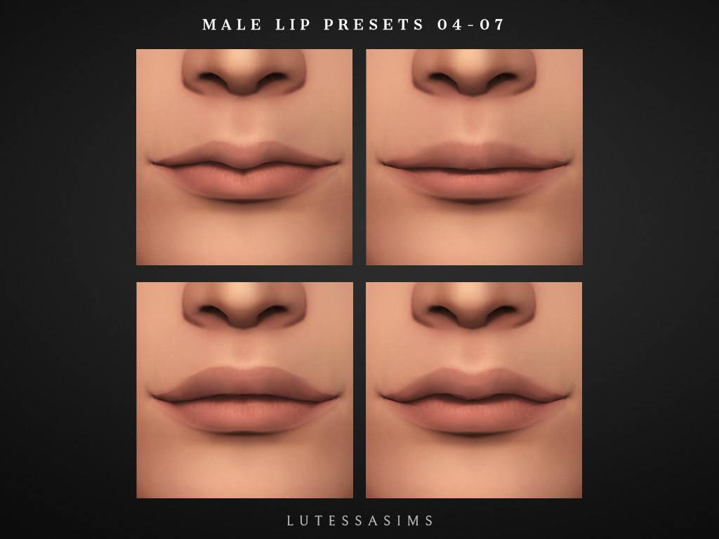 Male Lip Presets 04-07 - The Sims 4 Create a Sim - CurseForge