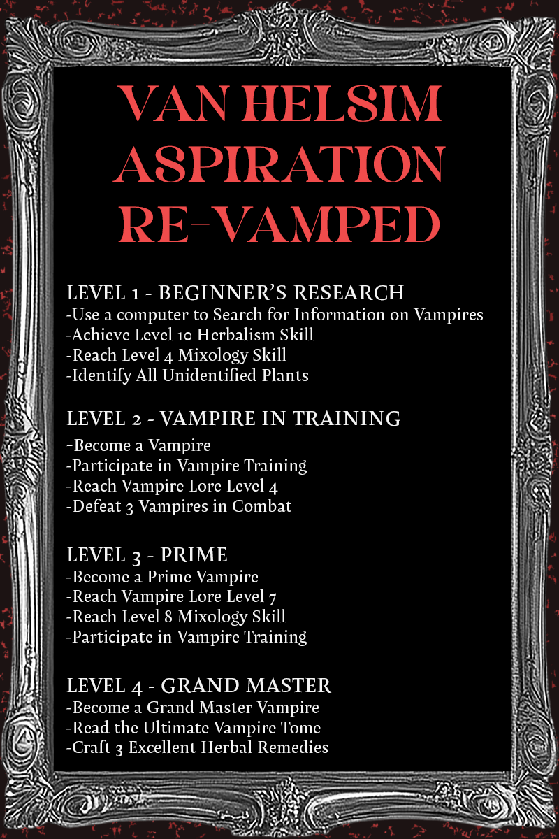 Van Helsim Aspiration - The Sims 4 Mods - CurseForge