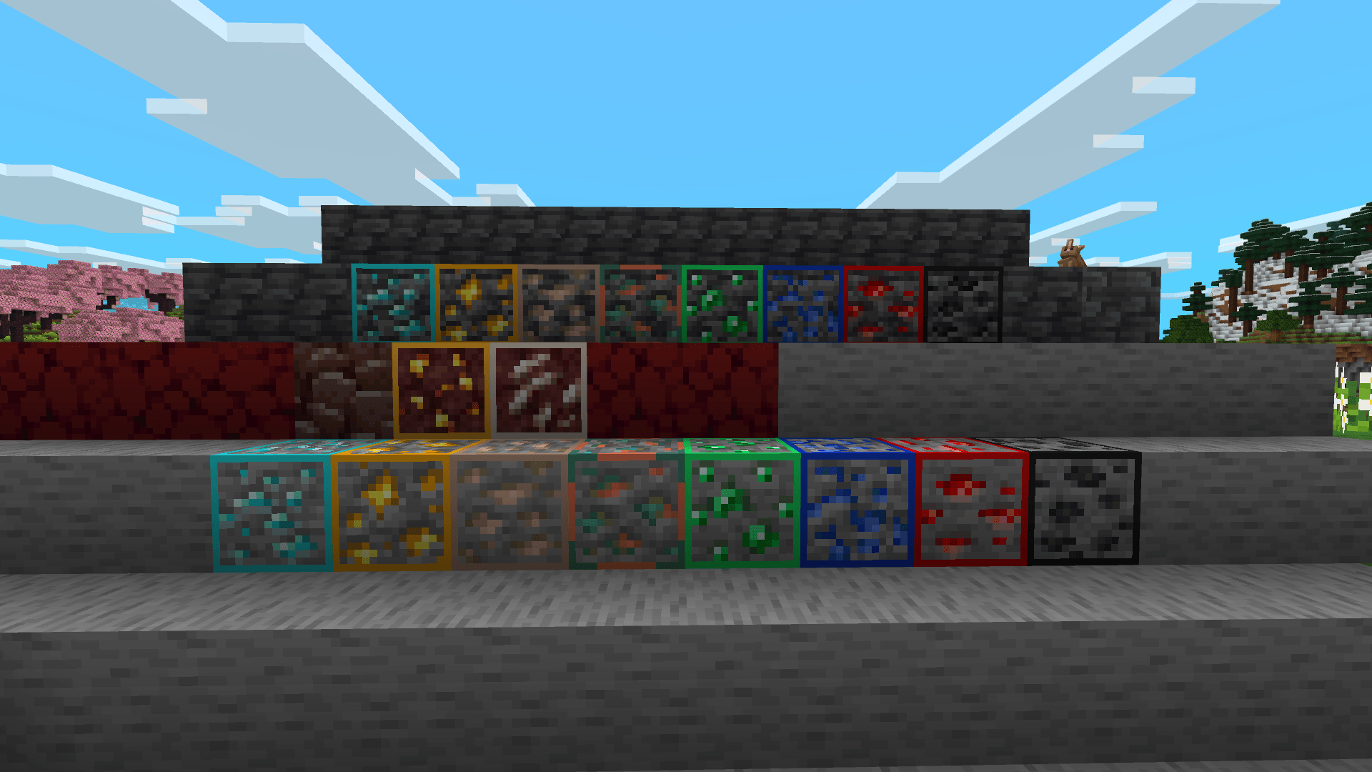 Asui's 3D Glowing Ores - Minecraft Bedrock Texture Packs - CurseForge
