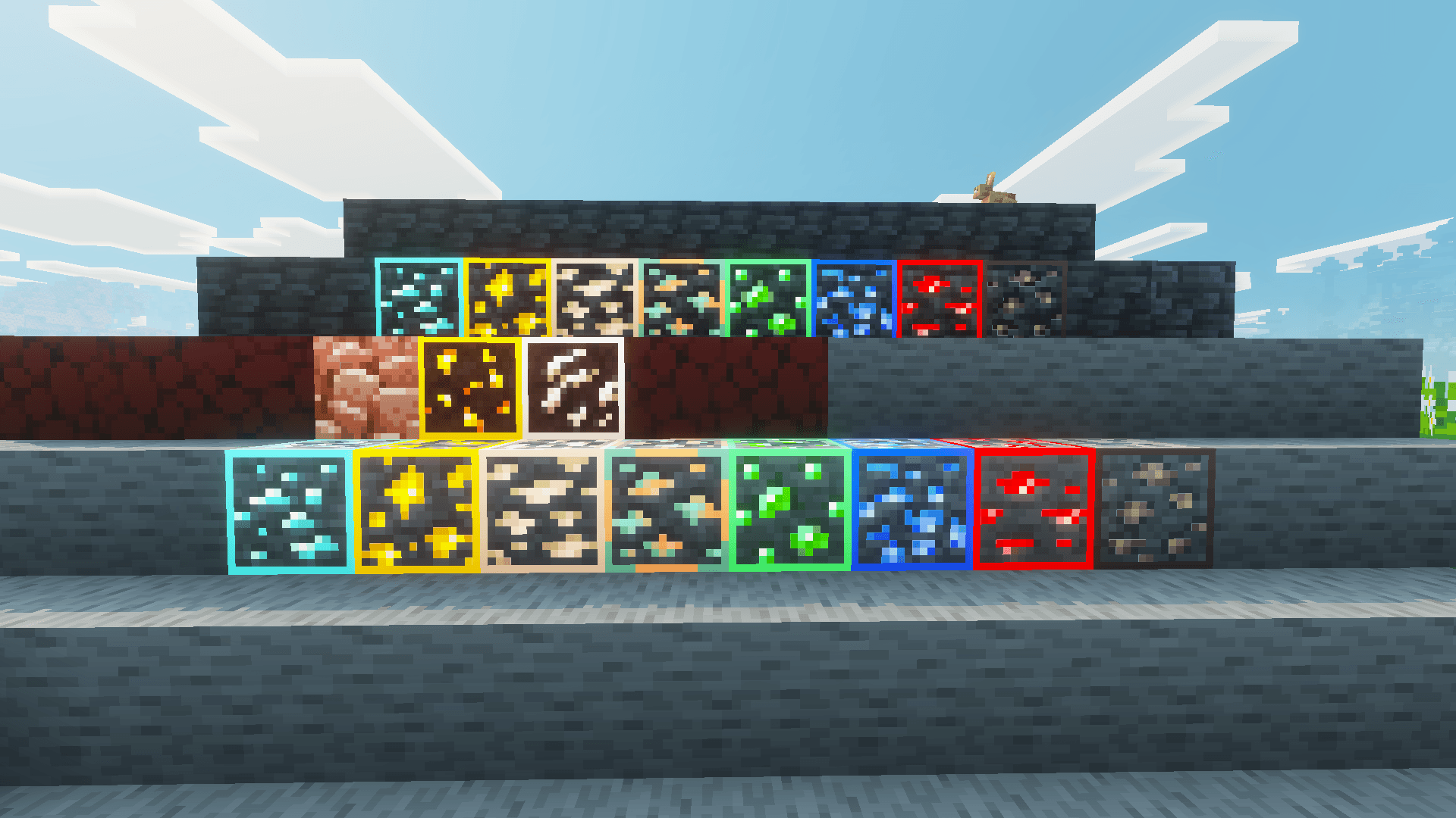Asui's 3D Glowing Ores - Minecraft Bedrock Texture Packs - CurseForge