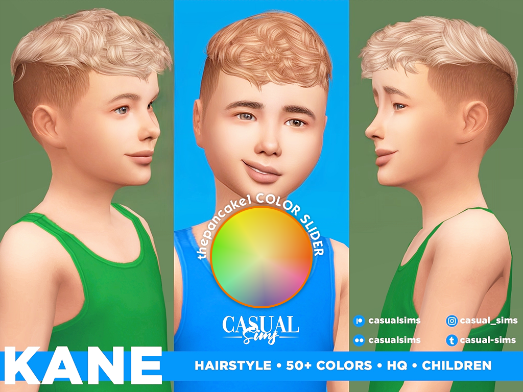 CasualSims - Kane Hairstyle Children (ONLY FOR COLOR SLIDER MOD) - The ...