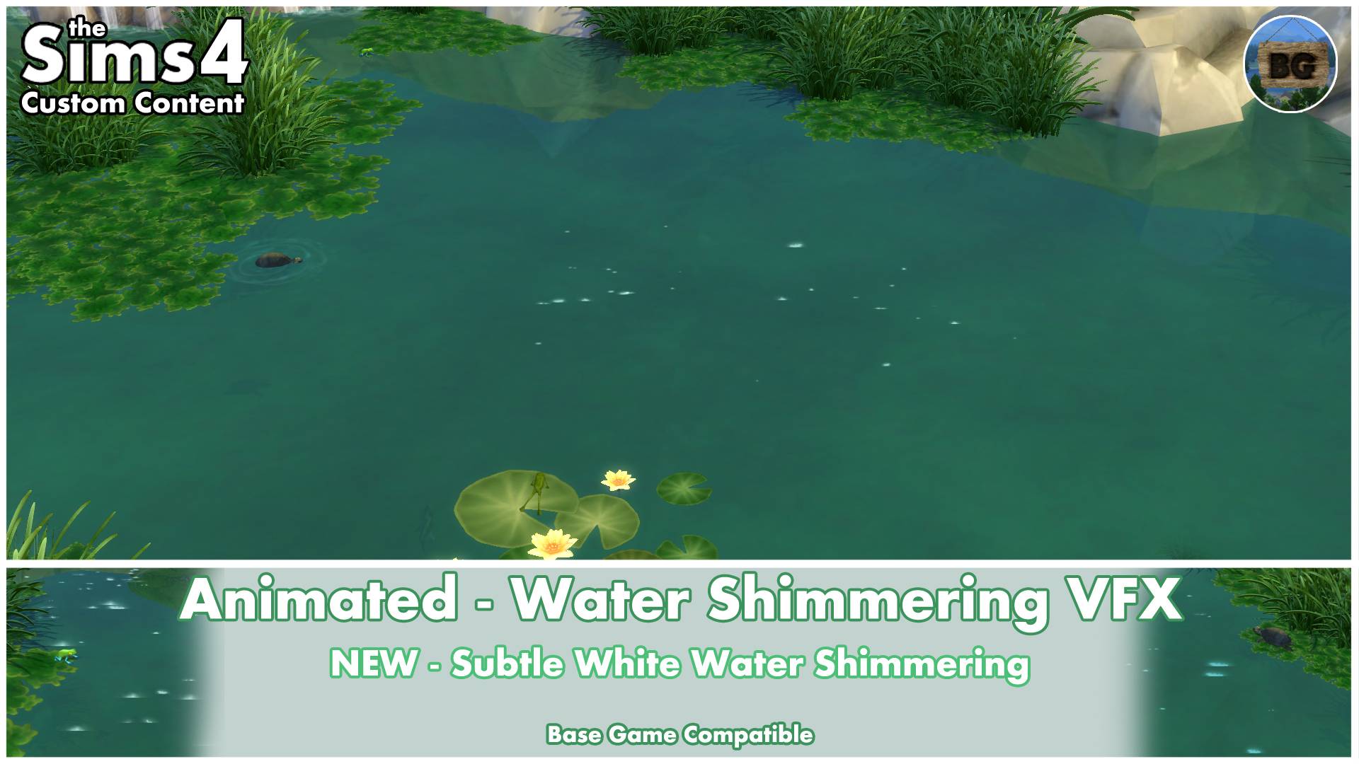 Animated - Water Shimmering VFX ~ Pond ~ Highlights - The Sims 4 Build ...