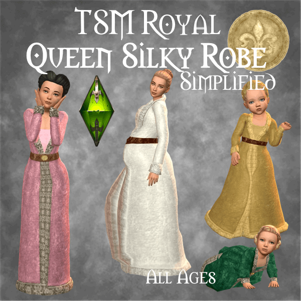 TSM Royal Queen Silky Robe Plain Version - Gallery - The Sims 4 Create ...