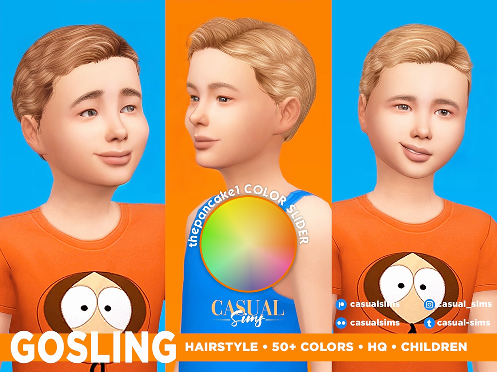 CasualSims - Gosling Hairstyle Children (ONLY FOR COLOR SLIDER MOD ...