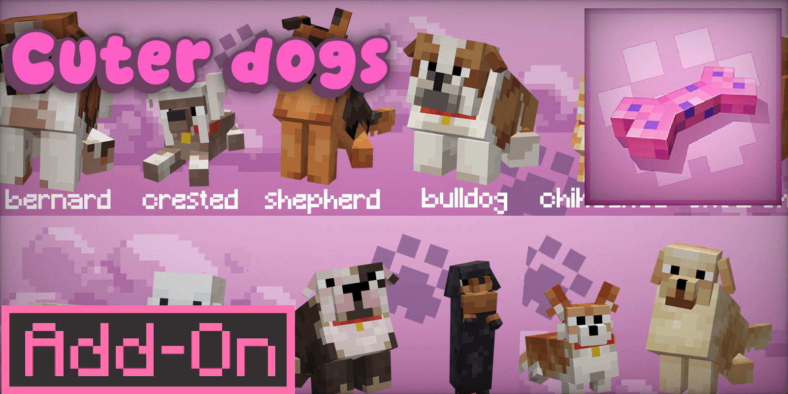 Owningfour cuter dog (survival friendly) - Gallery - Minecraft Bedrock ...
