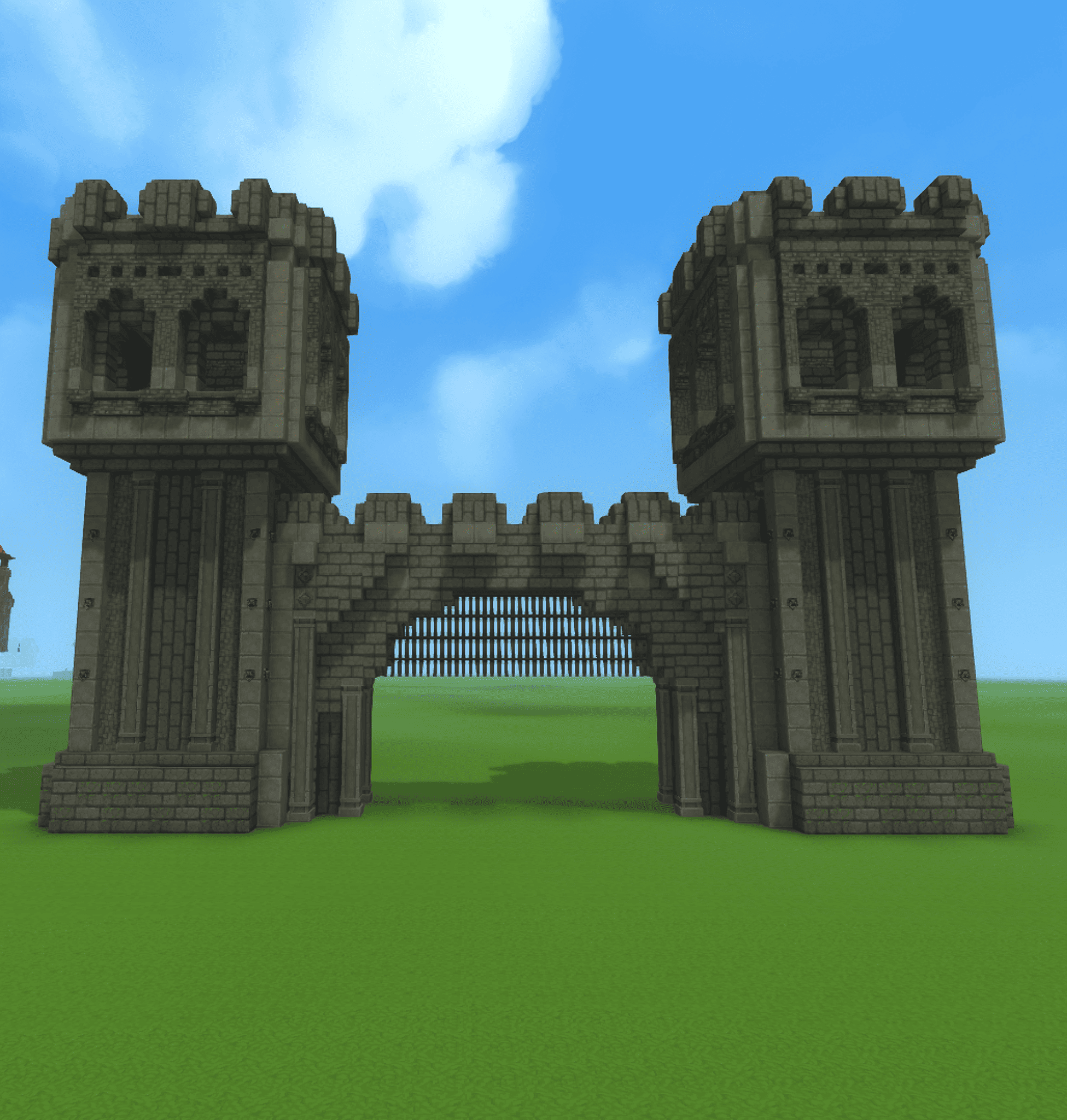 Modular Stone Gate, Stone Wall and Stone Tower - Hytale Prefabs ...