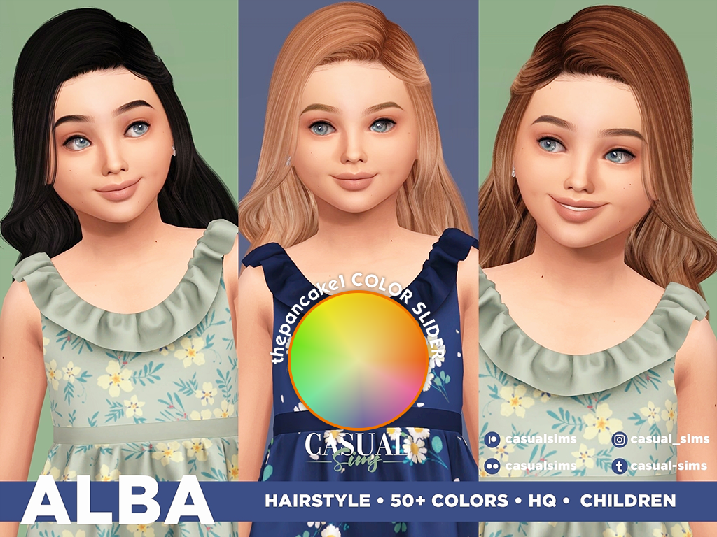 CasualSims - Alba Hairstyle Children (ONLY FOR COLOR SLIDER MOD) - The ...