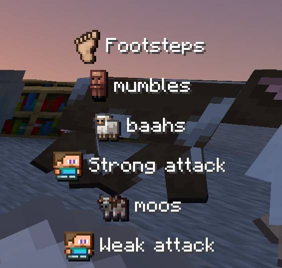 Subtitle icons | Minecraft PE Texture Packs