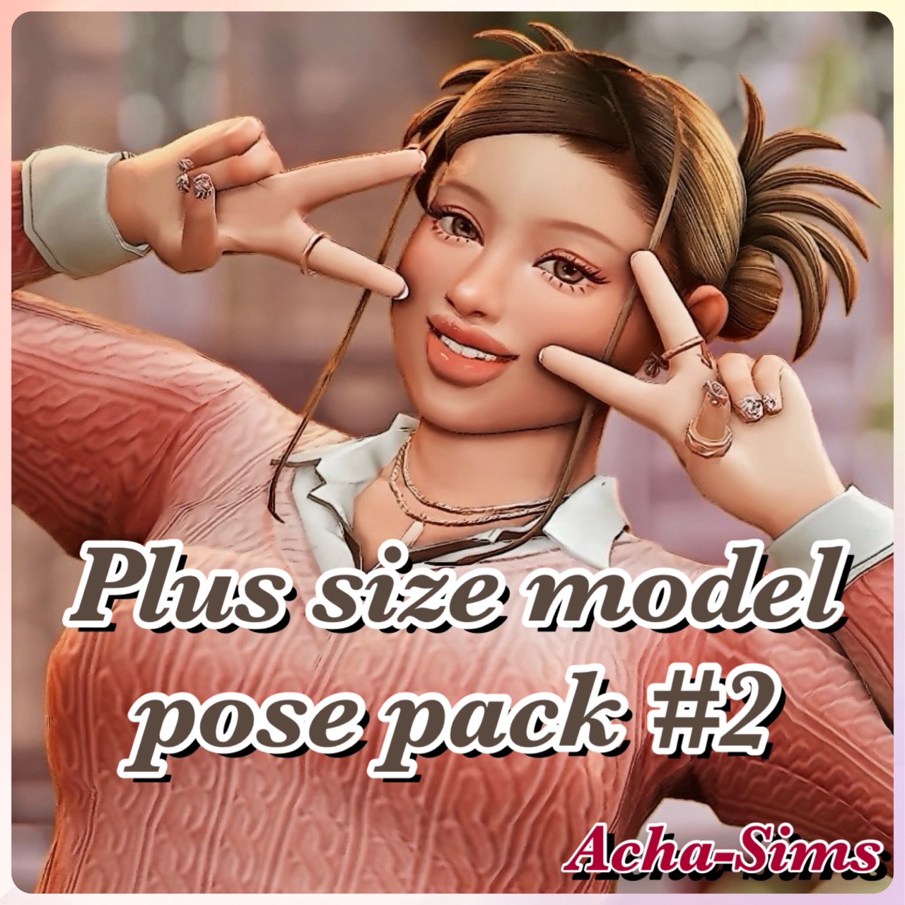 Acha Plus size model pose pack #2 (in game) - Gallery - The Sims 4 Mods ...