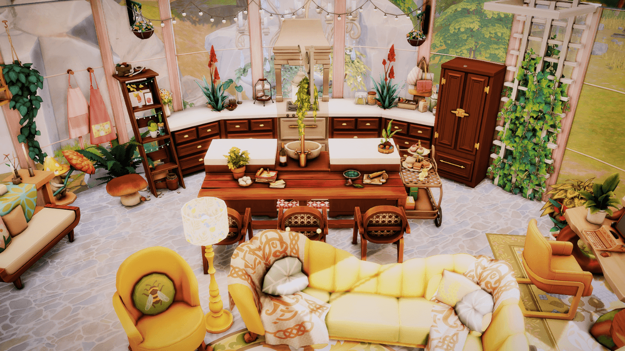 Aether Kitchen and Living - No CC - The Sims 4 Rooms / Lots - CurseForge
