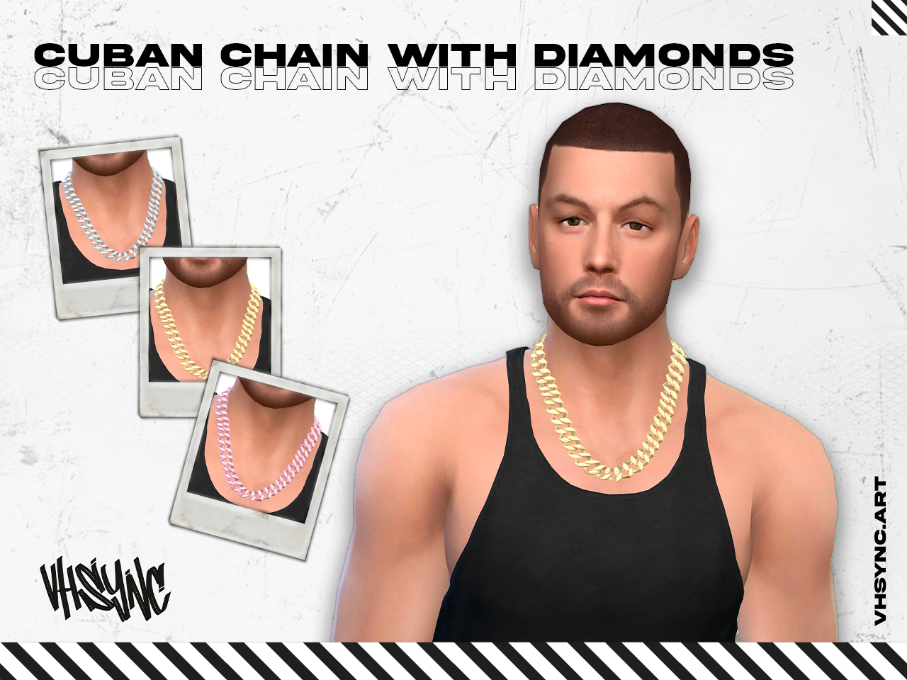 [VHSync] Cuban Chain with Diamonds - Gallery - The Sims 4 Create a Sim ...