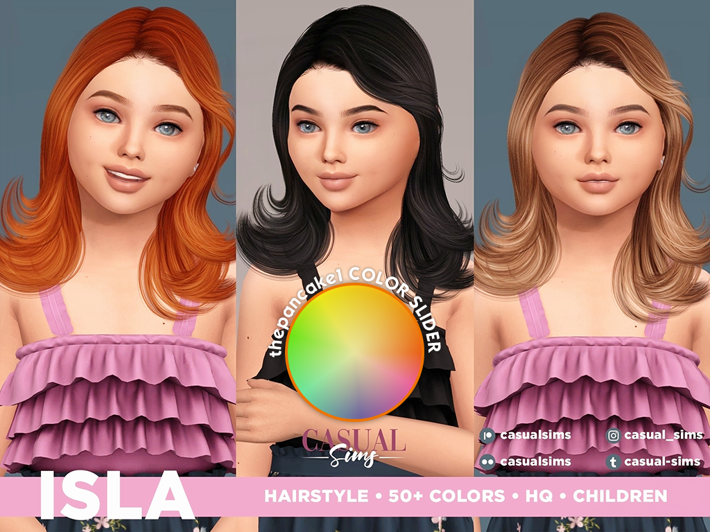 CasualSims - Isla Hairstyle Children (ONLY FOR COLOR SLIDER MOD) - The ...