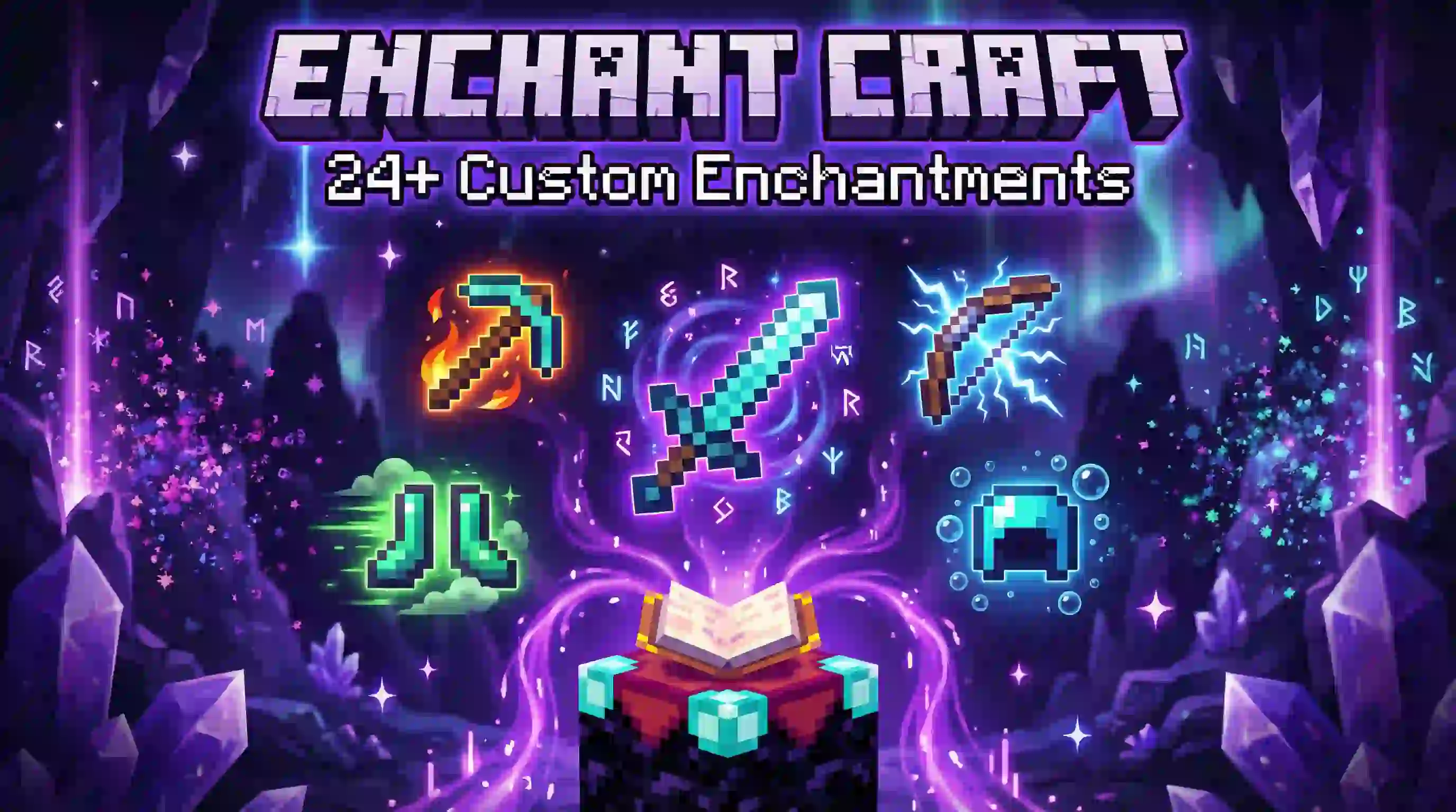 Enchant Craft Addon: 35 Custom Enchantments - Minecraft Bedrock Addons ...