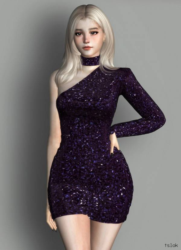 Starry Sequin Dress by tslok - The Sims 4 Create a Sim - CurseForge