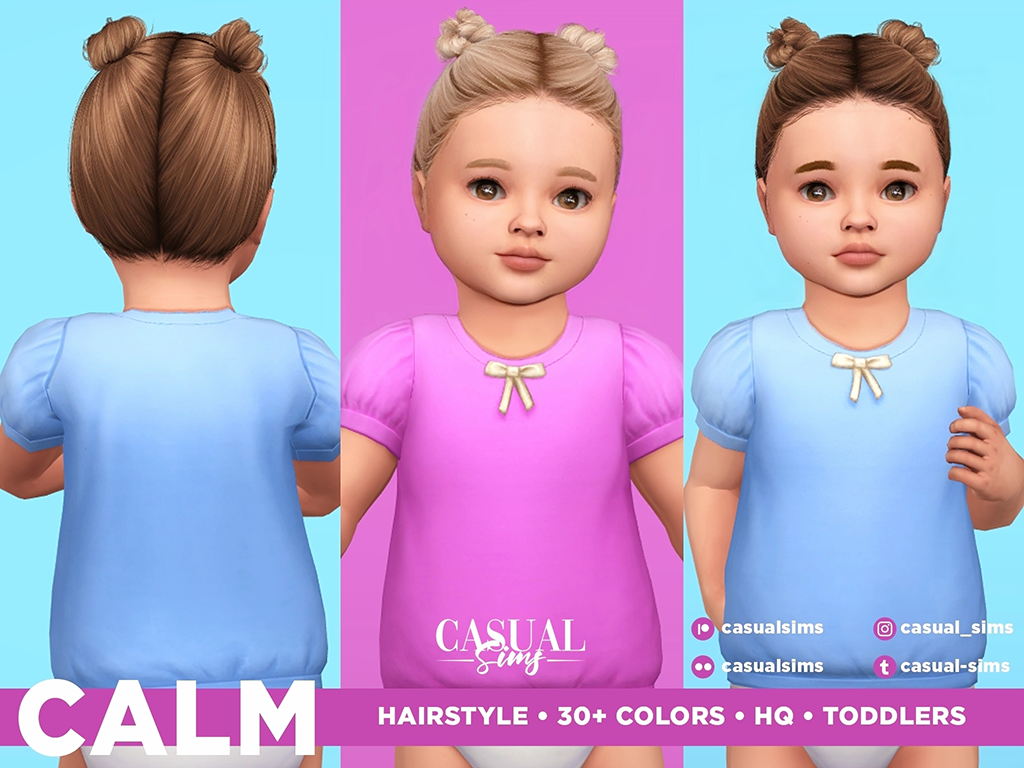 CasualSims - Calm Hairstyle for Toddlers - No Bangs - The Sims 4 Create ...