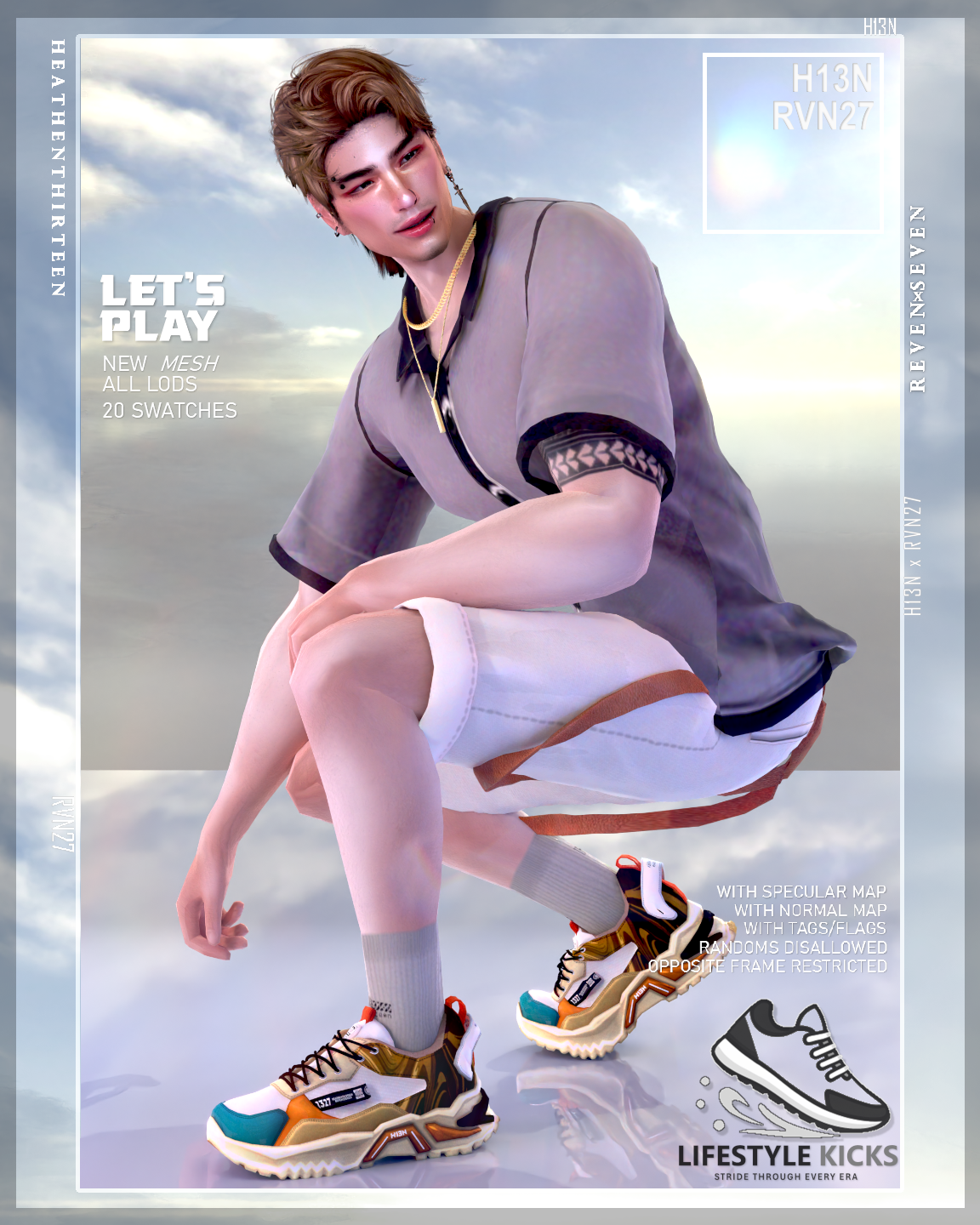 Heel Art Chunky Sole Lifestyle Streetwear Shoe at The Sims 4 Nexus ...