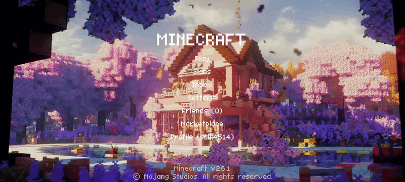 Animated Menu: Cherry House edition - Minecraft Bedrock Texture Packs ...