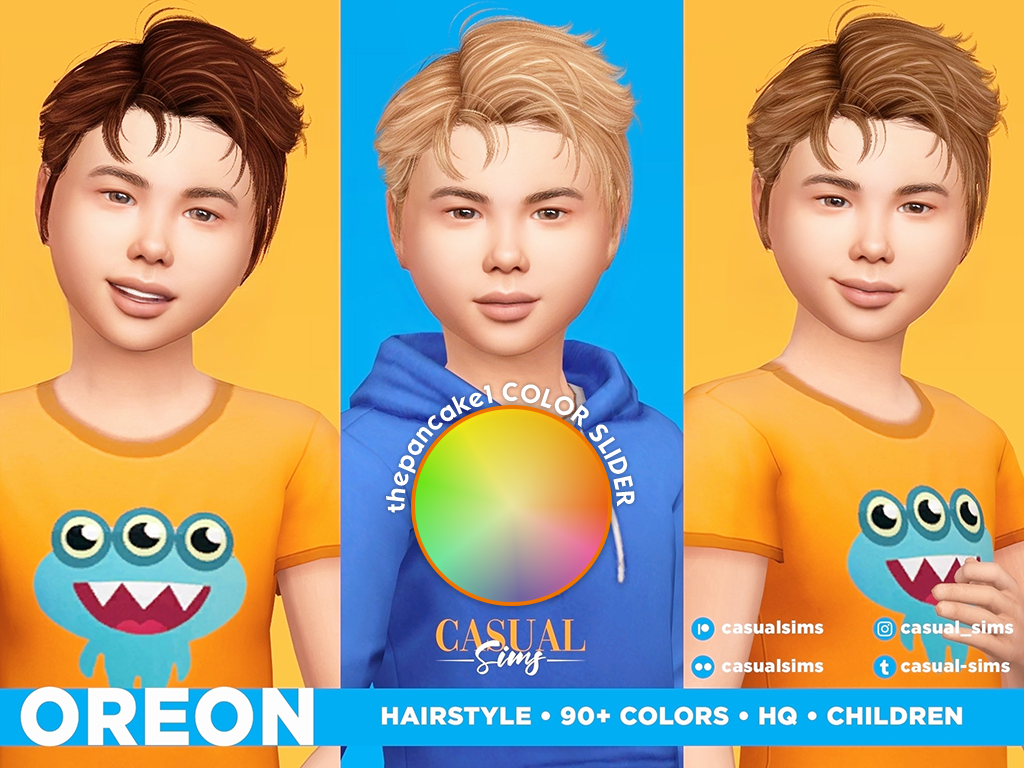 CasualSims - Oreon Hairstyle for Children (ONLY FOR COLOR SLIDER MOD ...