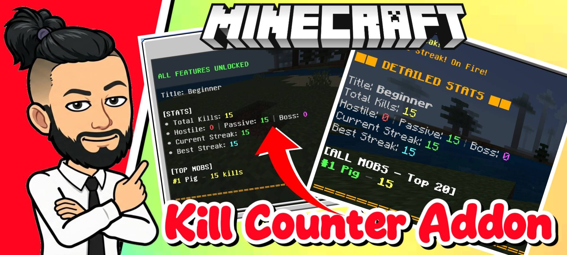 Kill Counter Addon: Mob Stats & Streaks - Gallery - Minecraft Bedrock ...