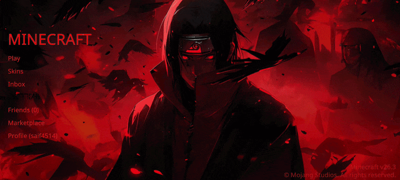 Animated Menu: Itachi Abyss edition - Minecraft Bedrock Texture Packs ...