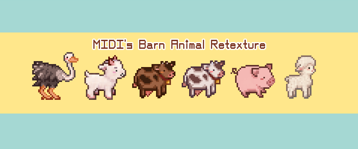 MIDI's Barn Animal Retexture - Stardew Valley Mods - CurseForge
