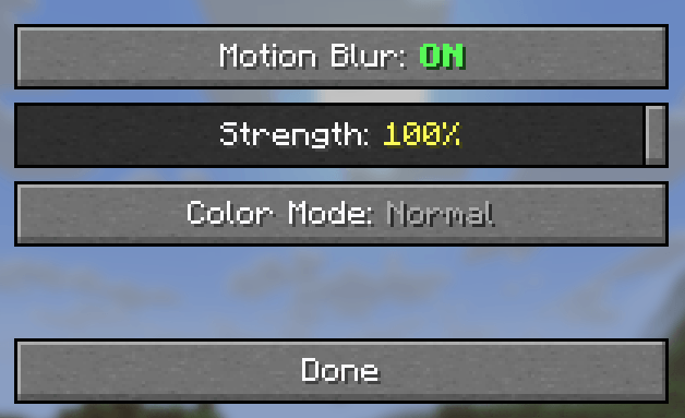 Camera Motion Blur - Minecraft Mods - CurseForge