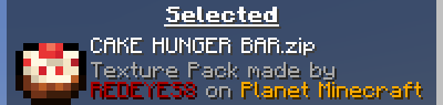 Cake Hunger Bar - Gallery - Minecraft Resource Packs - CurseForge