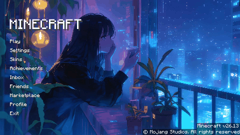 Animated Menu: Anime Girl Night View - Gallery - Minecraft Bedrock ...