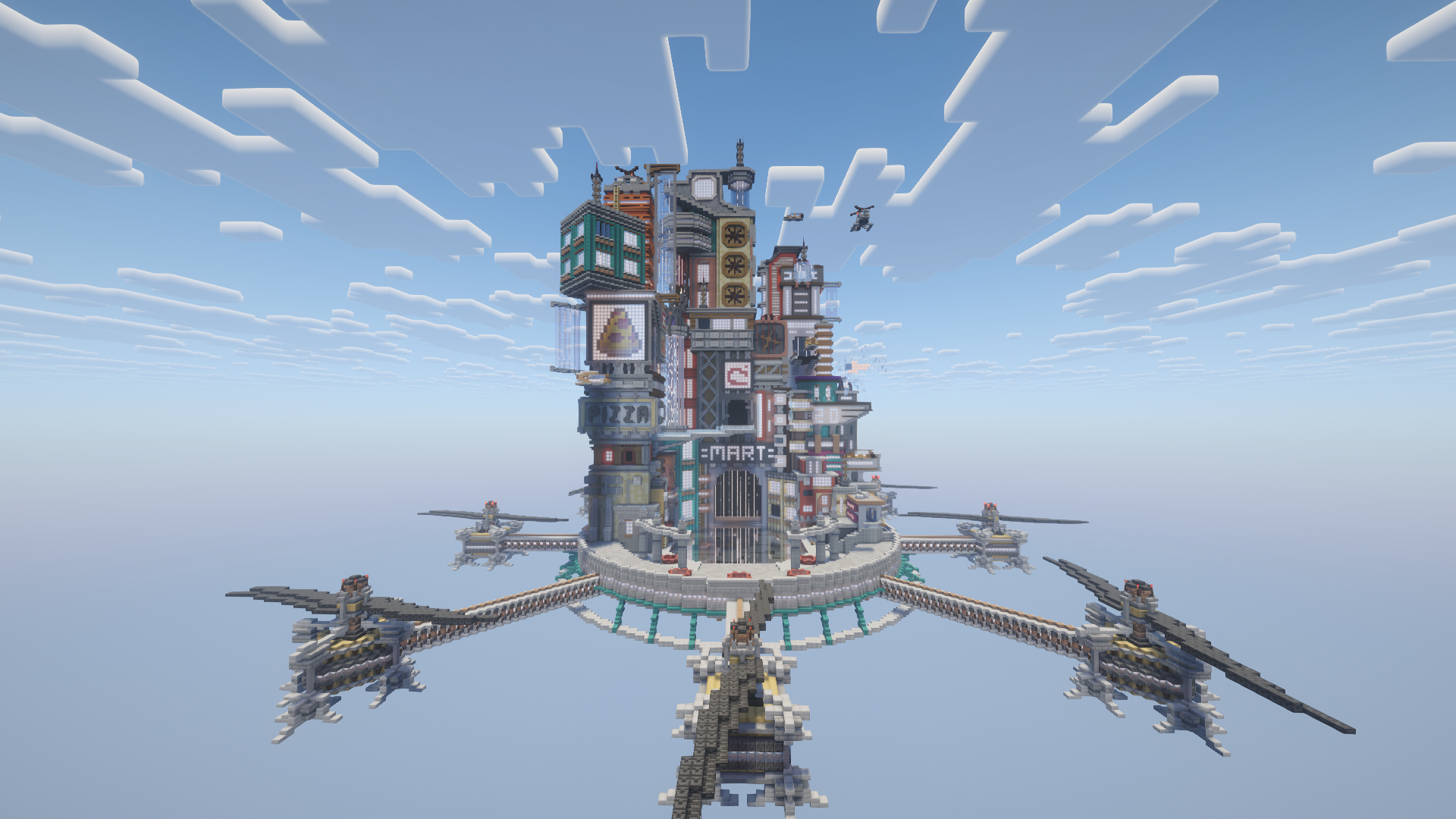 Cyberpunk Island City - Minecraft Bedrock Maps - CurseForge