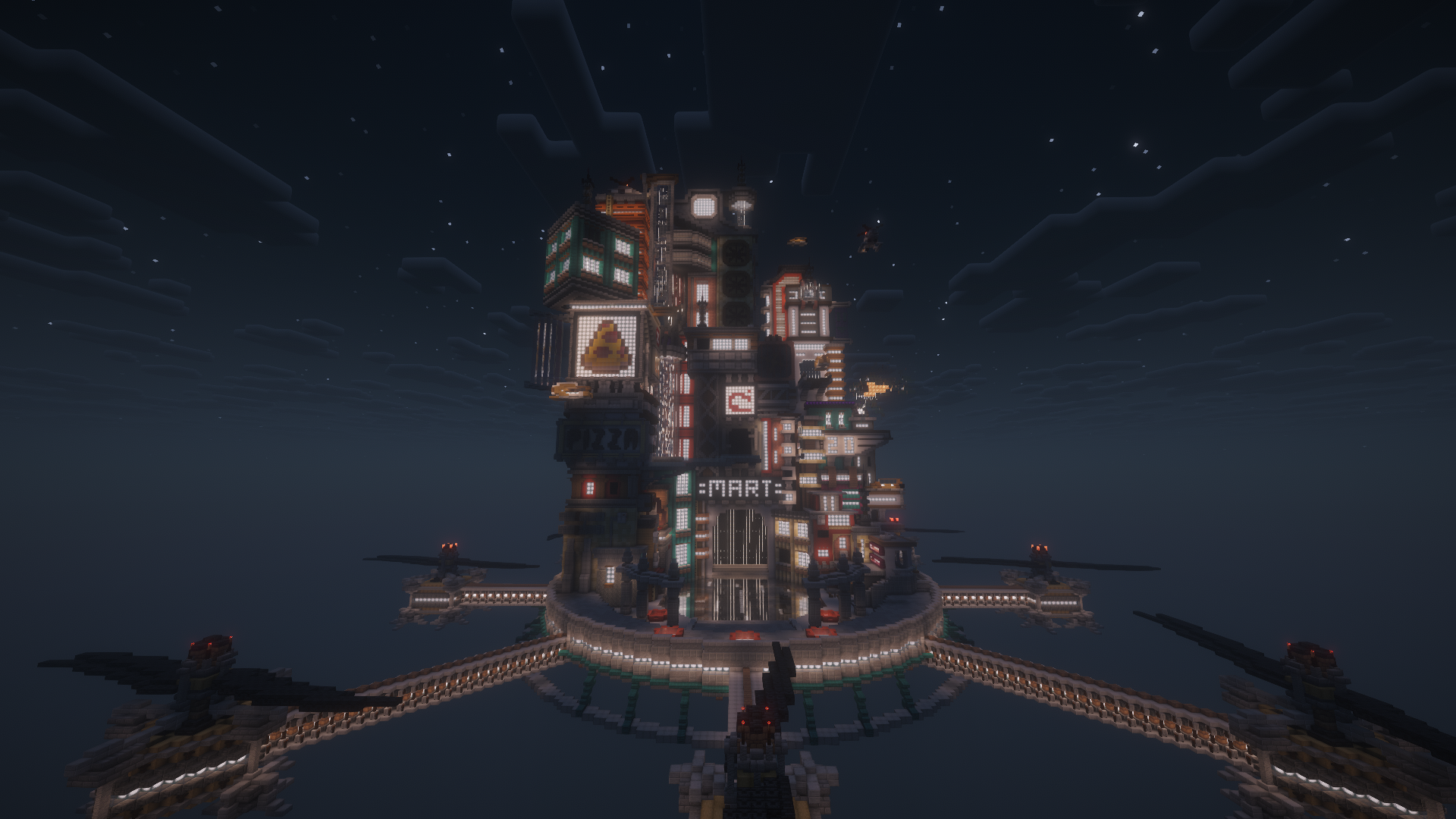 Cyberpunk Island City - Minecraft Bedrock Maps - CurseForge