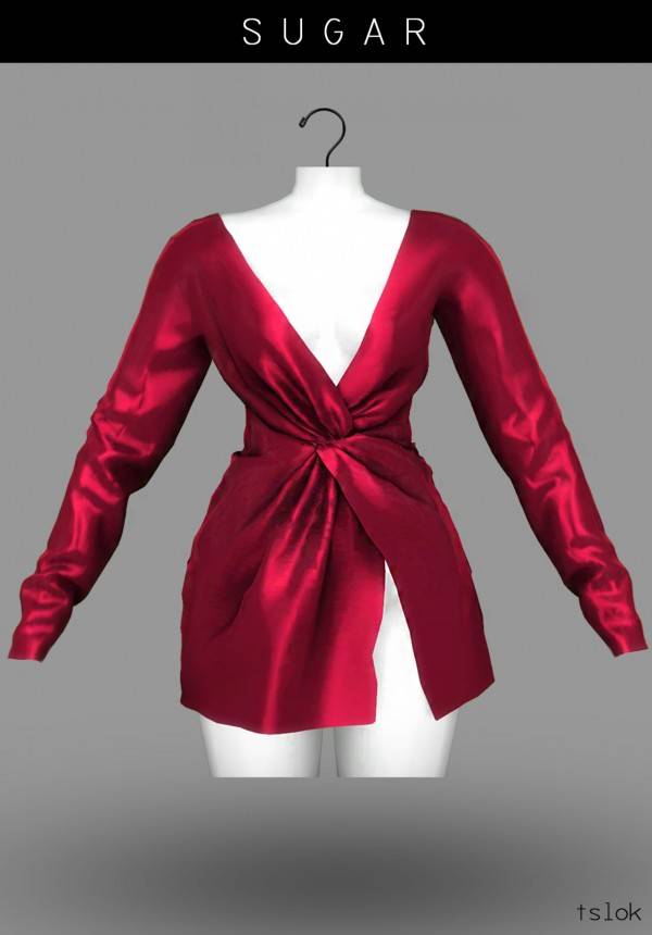 Sugar twisted dress by tslok - The Sims 4 Create a Sim - CurseForge
