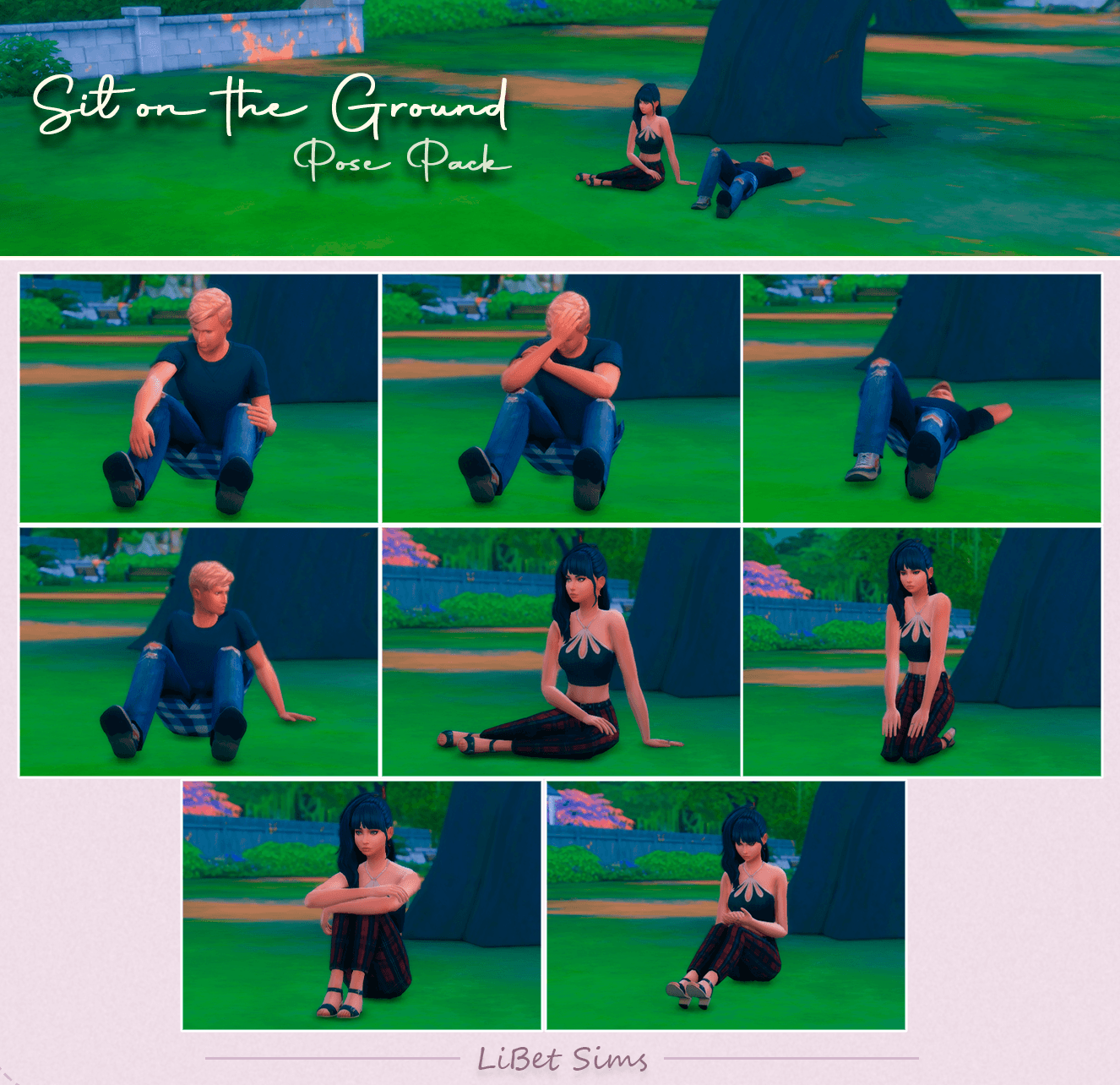 Sit On The Ground - Pose Pack - The Sims 4 Mods - CurseForge