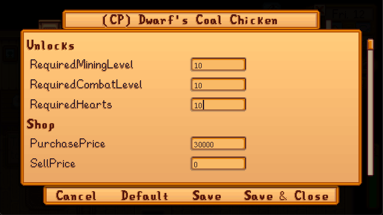 [CP] Dwarf's Coal Chicken - Gallery - Stardew Valley Mods - CurseForge