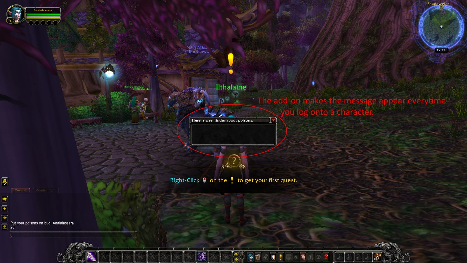 Poison's Message! - Gallery - World of Warcraft Addons - CurseForge