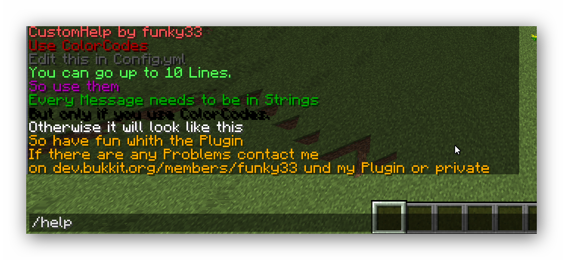 Images - Custom Help Message - Bukkit Plugins - Projects - Bukkit