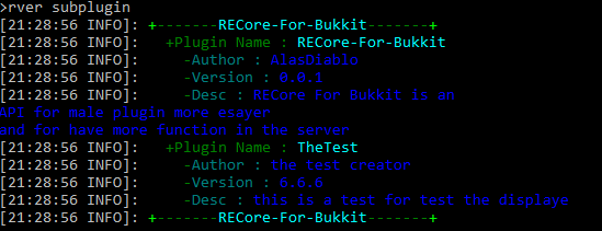 Overview - RE: Core for bukkit - Bukkit Plugins - Projects - Bukkit