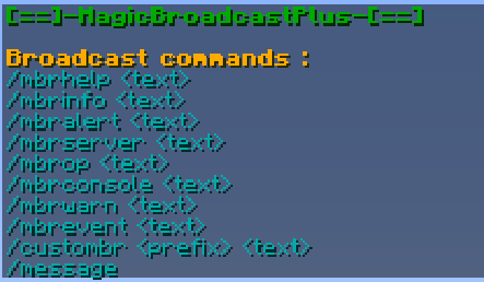 Images - Magic Broadcast Plus - Bukkit Plugins - Projects - Bukkit