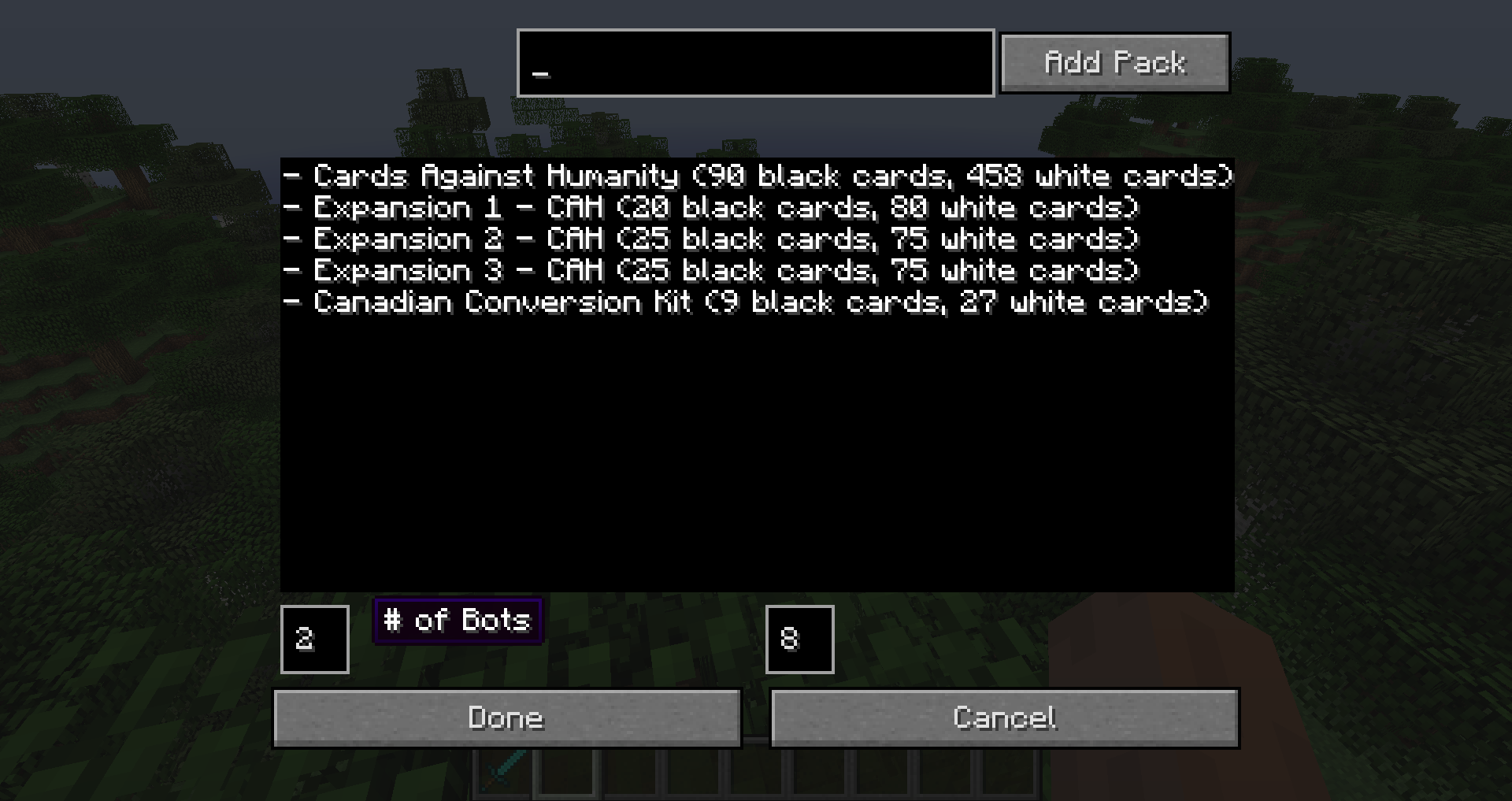 Cards vs. Crafters - Minecraft Mods - CurseForge