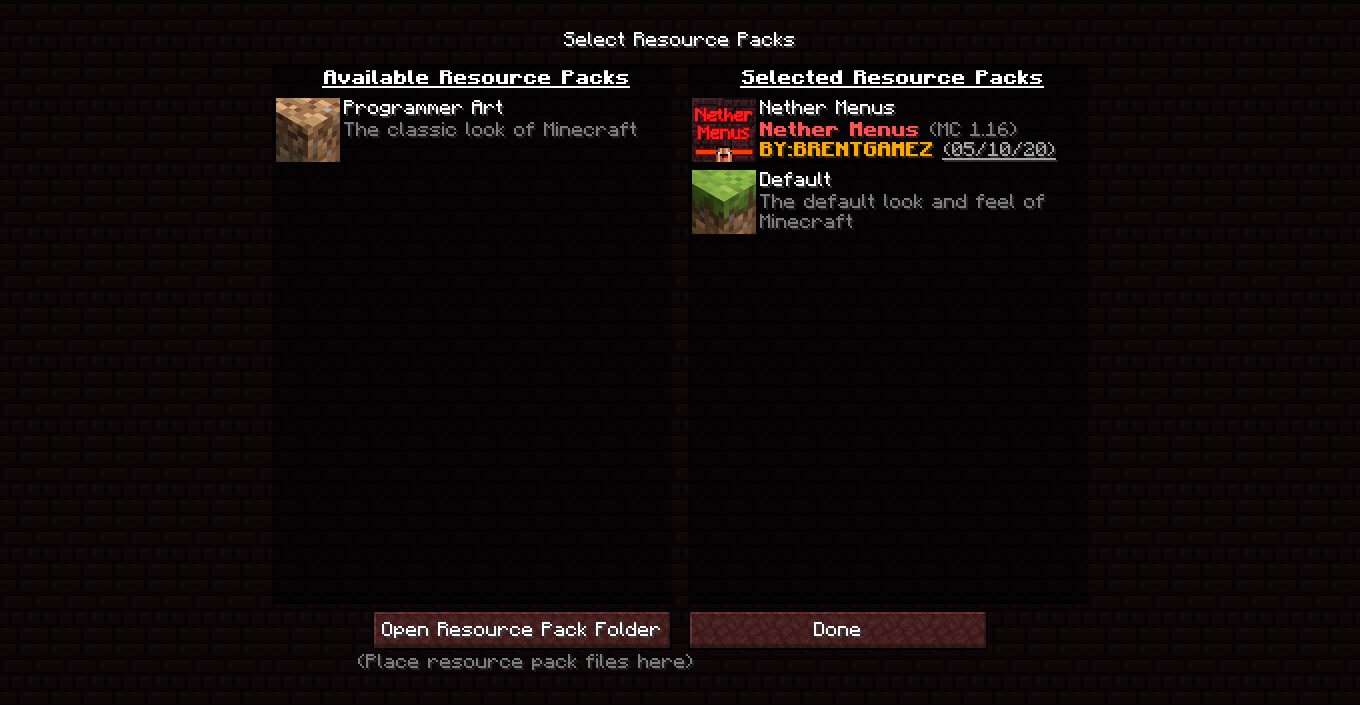 Nether Menus Pack - Gallery - Minecraft Resource Packs - CurseForge
