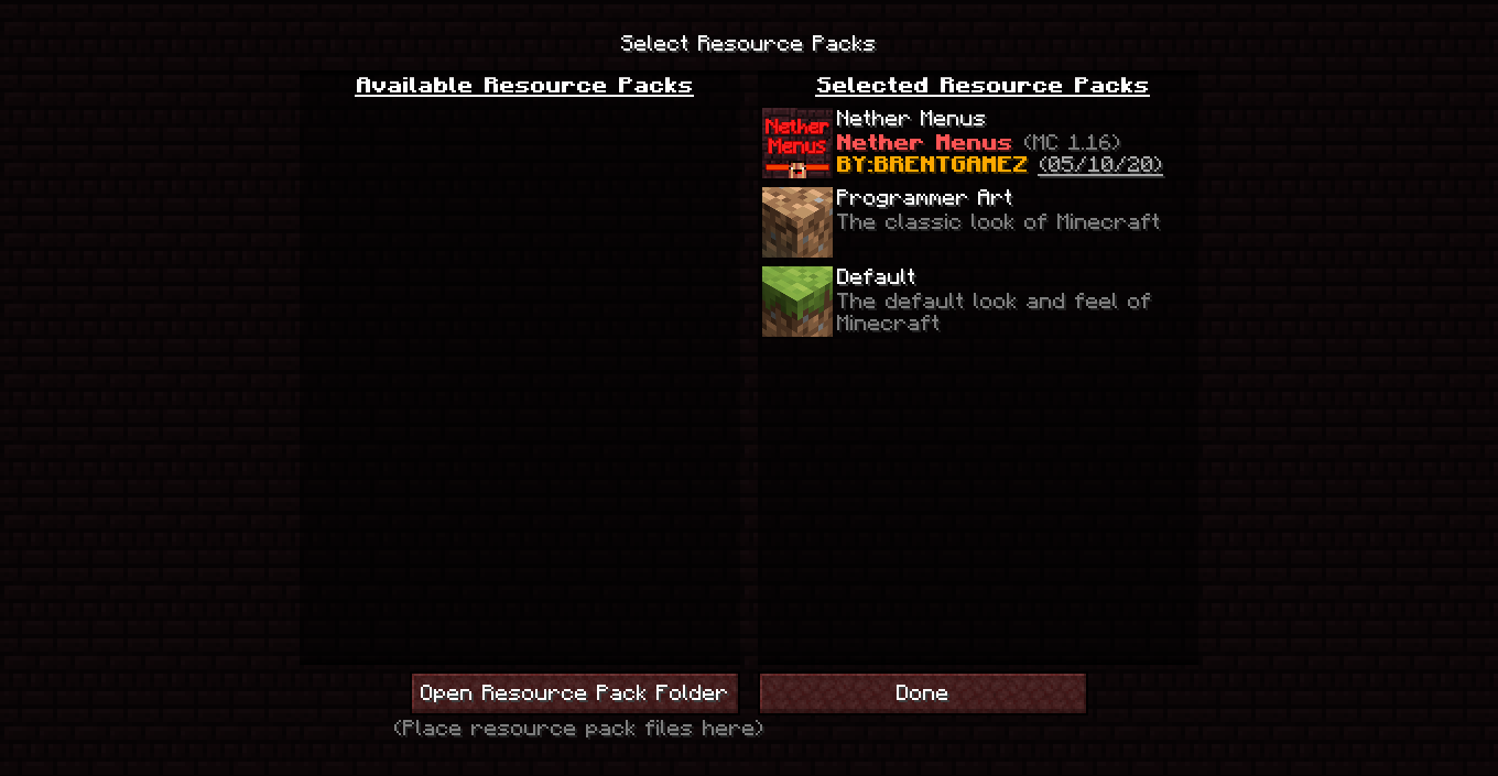 Nether Menus Pack - Gallery - Minecraft Resource Packs - CurseForge