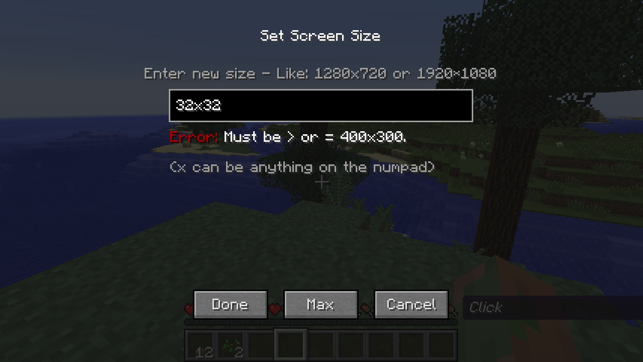 Screen Sizer - Minecraft Mods - CurseForge